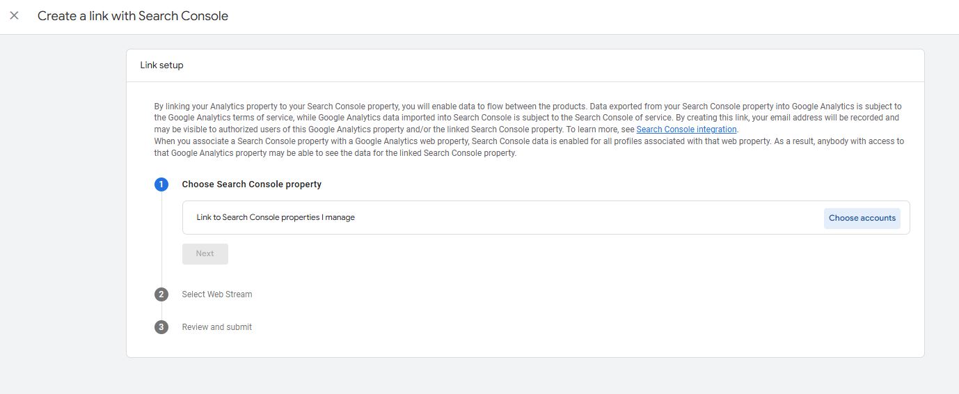How to connect Google Search Console to Google Analytics 4 (GA4) - Optizent