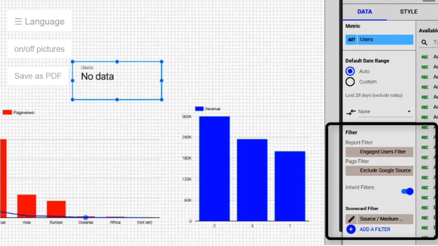 Report Level Filter in Google Data Studio - Optizent