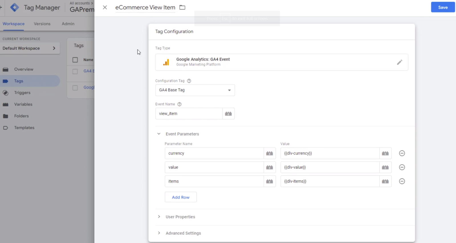 Google Analytics 4 eCommerce View Item Event Tracking - Optizent