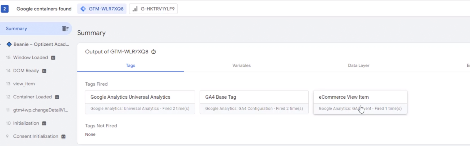 Google Analytics 4 eCommerce View Item Event Tracking - Optizent