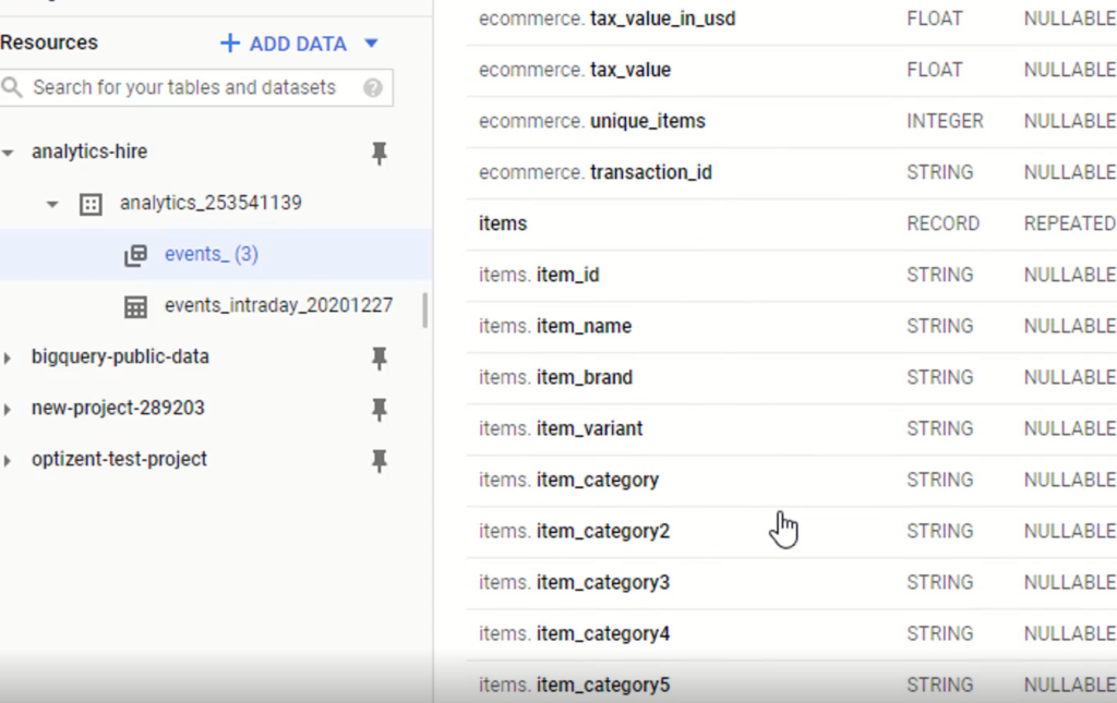 GA4 Data in BigQuery - Optizent