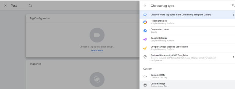How to add a Custom Image Tag in Google Tag Manager? - Optizent